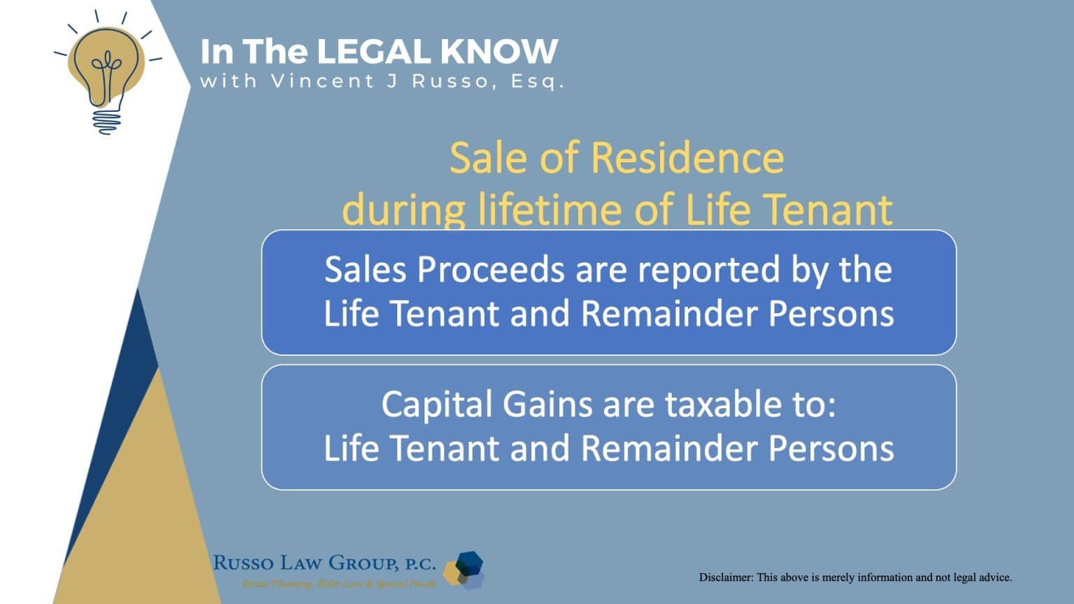 Sale of Life Estate Property Before Death | Step Up In Basis