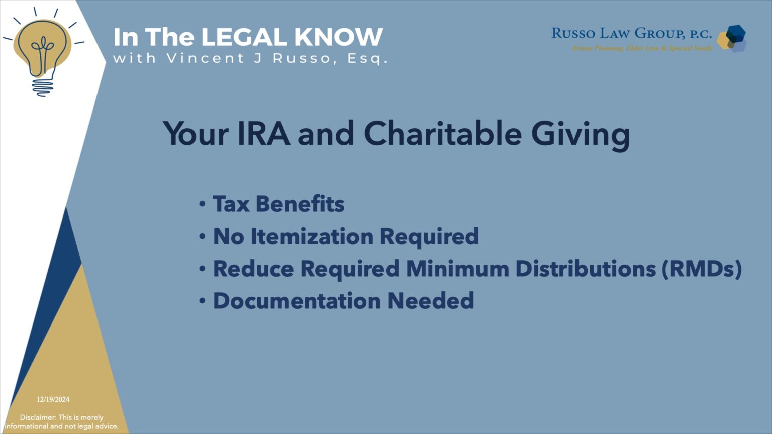 Maximize Year-End Giving with Charitable Donations - Russo Law Group